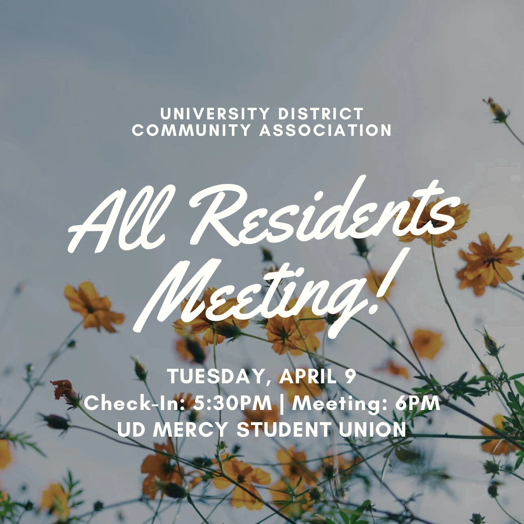 All Residents Meeting | 4.9.24 – University District Community Association